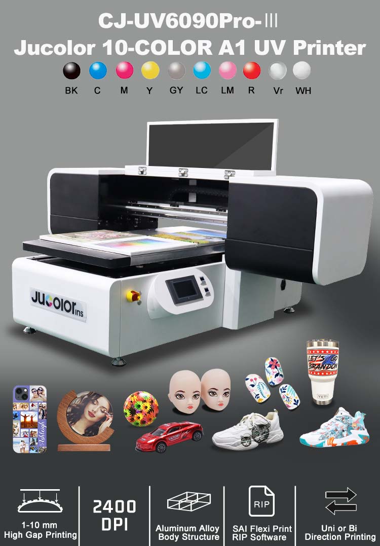A1 10-color industry UV Printer Jucolor 6090Pro Rich & Bright High ...